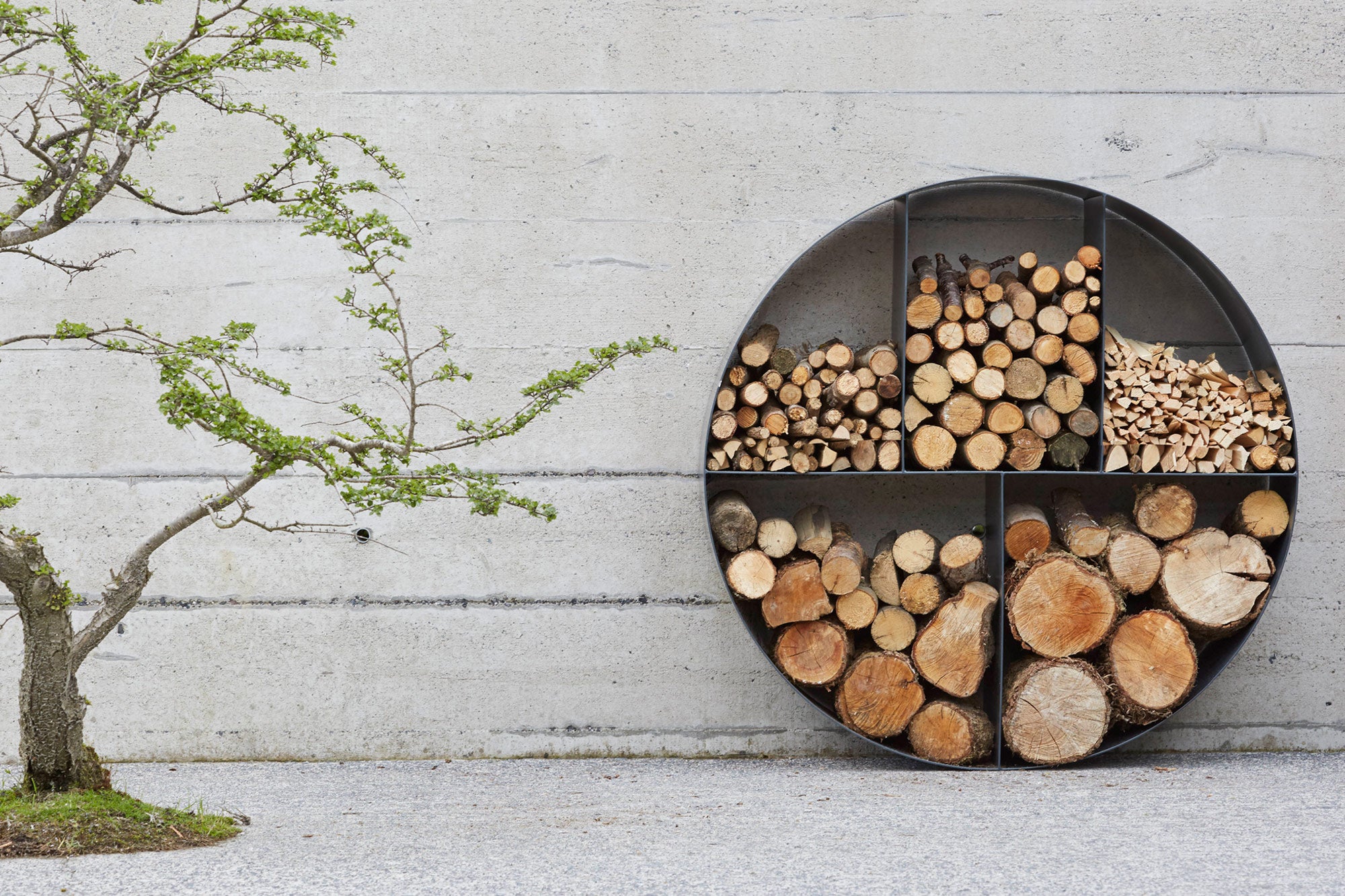 Woodstock Corten Steel Circular Log Store - Parker & Coop Ltd